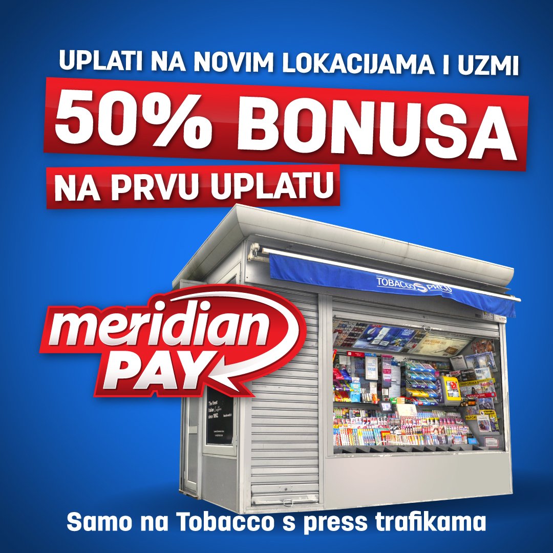 Meridian Pay na novim lokacijama i 50% bonusa! • CG-Fudbal